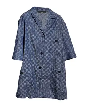 Gucci Gg Jacquard Short Sleeve Shirt - Blue