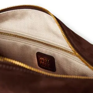Miu Miu Spirit Suede Shoulder Bag - Brown