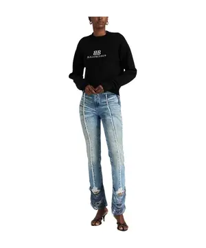 Balenciaga Two-tone Thin Knit Top