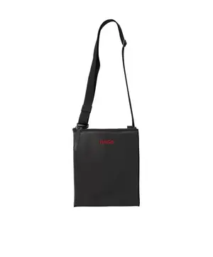 Hugo Boss Solid Color Crossbody Bag - Black
