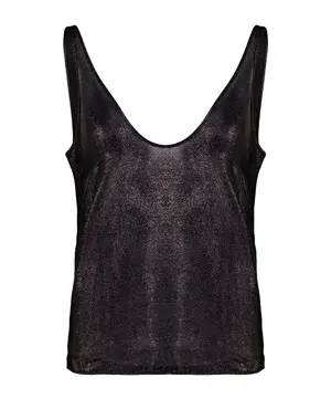 TOM FORD Silk Scoop Neck Tank Top - Black
