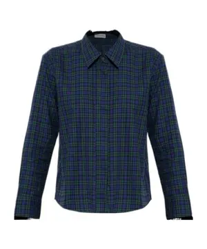Dries Van Noten Plaid Cropped Shirt
