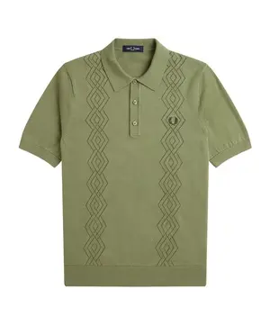 Fred Perry Knit Shortsleeve Polo Shirt - Green