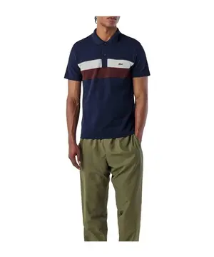 Lacoste Horizontal Colourblock Shortsleeve Polo Shirt