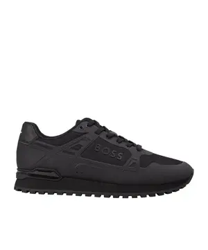 Hugo Boss Solid Color Sneakers - Black