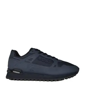 Hugo Boss Solid Color Sneakers - Black