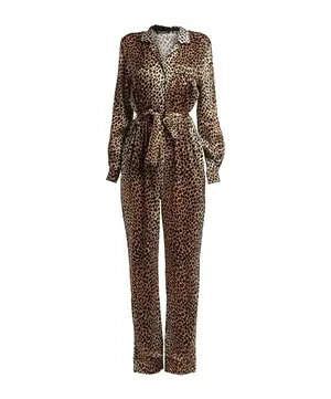 Dolce & Gabbana Leopard Print Satin Jumpsuit