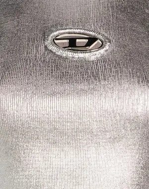 DIESEL® Sleeveless Solid-color Turtleneck Top