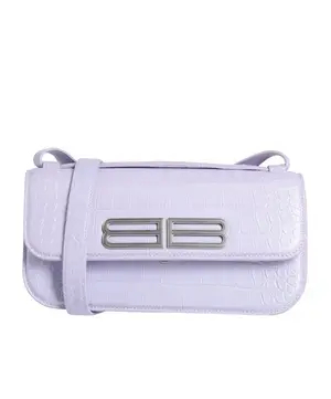 Balenciaga Medium Crocodile-embossed Shoulder Bag