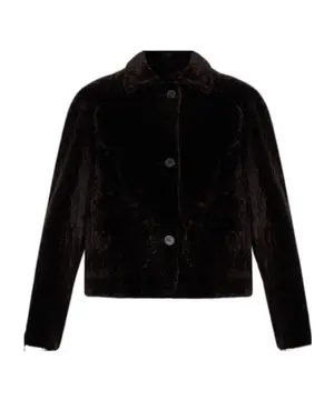 ARMA Fauxfur Collared Cropped Jacket