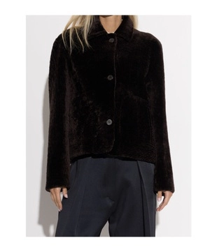 ARMA Fauxfur Collared Cropped Jacket