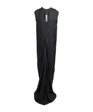 Rick Owens Solid-colored Satin Sleeveless V-neck Dress