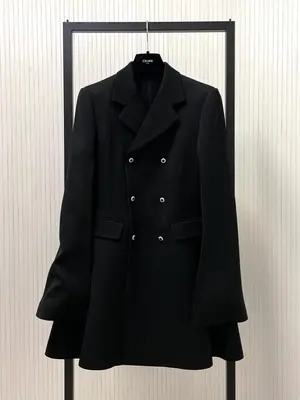 Celine Double-breasted Wool Coat