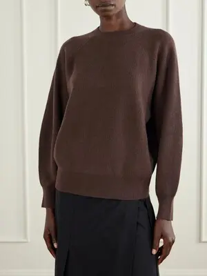 Brunello Cucinelli Ribbed Cashmere Crewneck Sweater