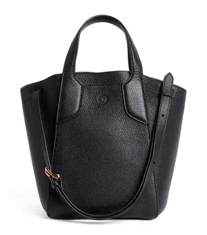 Harrods Small Leather Freya Tote Bag - Black