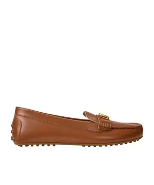 Ralph Lauren Solid Color Flat Shoes - Brown
