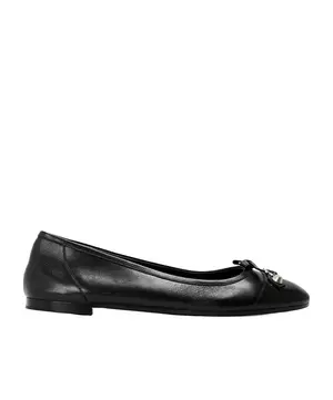 Balenciaga Solid Color Flat Shoes - Black
