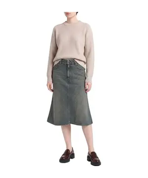 Balenciaga Dark Denim Flare Skirt