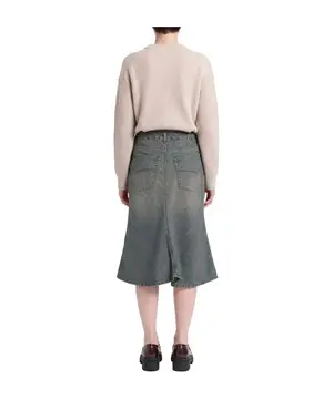 Balenciaga Dark Denim Flare Skirt