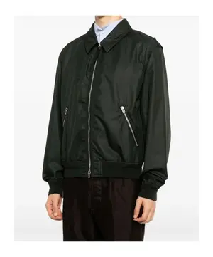 TOM FORD Fine Twill Collar Jacket - Deep Green