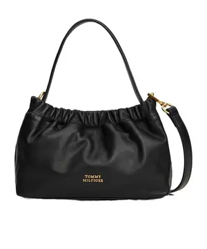 Tommy Hilfiger Solid Color Handbag - Black