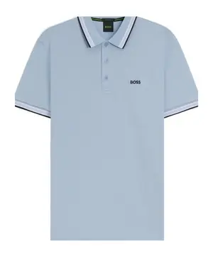 Hugo Boss Paddy Polo Shirt With Contrast Tipping - Blue