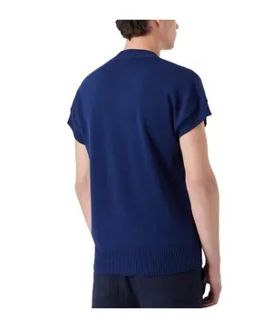 Emporio Armani V-neck Knit Vest With Floral Embroidery