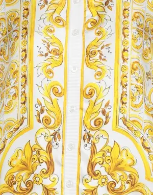 Dolce & Gabbana Long Sleeve Knit Top With Baroque Print