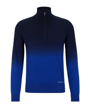 Hugo Boss Halfzip Knit Sweater - Blue
