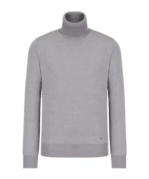 Emporio Armani Turtleneck Knit Sweater - Grey