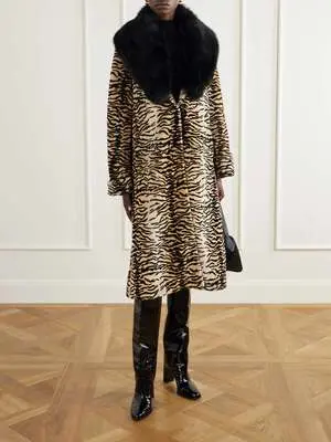 JIMMY CHOO Caly 85 Eel-effect Leather Knee Boots
