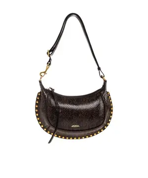 Isabel Marant Étoile Python Print Shoulder Bag With Stud Embellishments