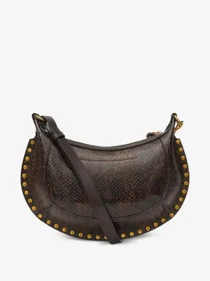 Isabel Marant Étoile Python Print Shoulder Bag With Stud Embellishments