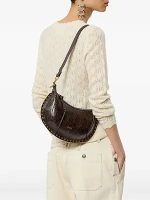 Isabel Marant Étoile Python Print Shoulder Bag With Stud Embellishments