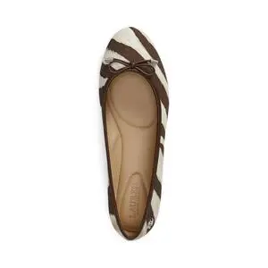 Ralph Lauren Metallic Bow Ballet Flats