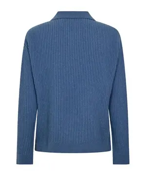 Maison Kitsuné Knitted Long Sleeve Polo Shirt