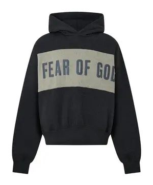 Fear Of God Colourblock Hooded Sweatshirt - Black