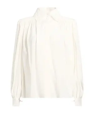 Chloé Solid-color Long-sleeve Shirt - Ivory