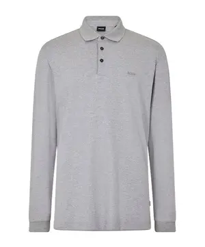 Hugo Boss Long-sleeve Polo Shirt - Silver