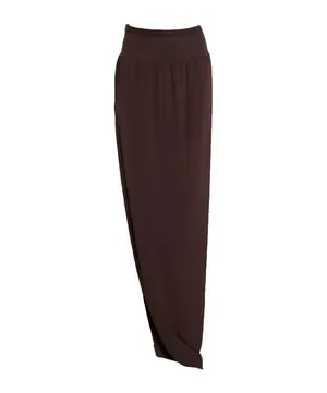 Rick Owens Minimalist Solid-color Midi Skirt - Brown