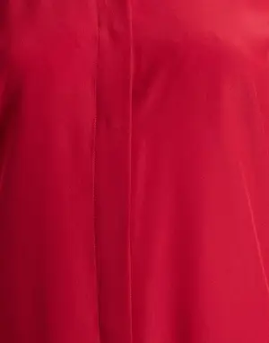 Max Mara Satin Long-sleeve Shirt With Hidden Buttons And Cufflinks