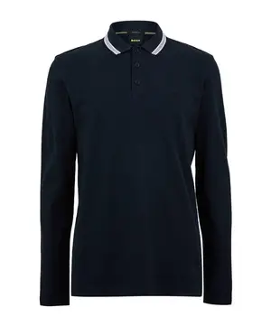 Hugo Boss Long Sleeve Polo Shirt - Black