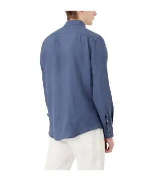 Emporio Armani Collar Longsleeve Linen Shirt