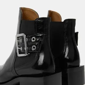 GANNI Glossy Ankle Boots