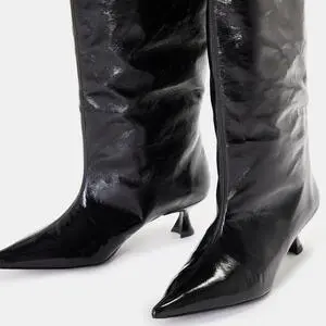 GANNI Glossy Knee-high Boots