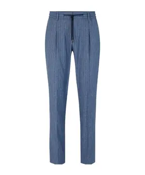 Hugo Boss Fine Pinstripe Pleated Casual Trousers