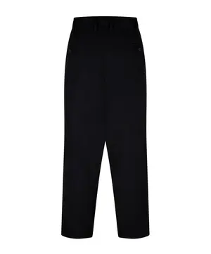 Yohji Yamamoto Pleated Tapered Cropped Trousers