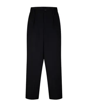 Yohji Yamamoto Pleated Tapered Cropped Trousers - No