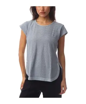 Emporio Armani Roundneck Capsleeve Top - Gray