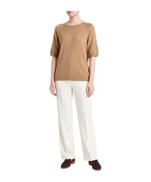 Max Mara Simple Knitted Short-sleeved T-shirt